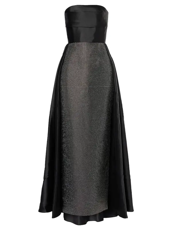 Solace London Embellished Corset Gown - Black