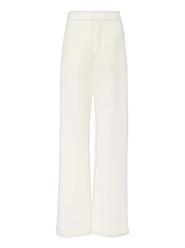 Alaïa High-rise Wide-leg Pants - White