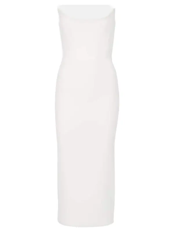 Alex Perry Bridal Strapless Midi Dress - White