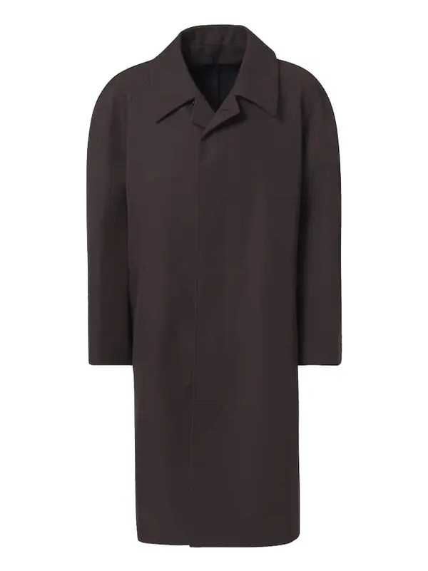 LEMAIRE Wool And Cotton-blend Car Coat - Brown