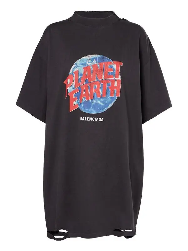 Balenciaga Planet Earth T-shirt - Black