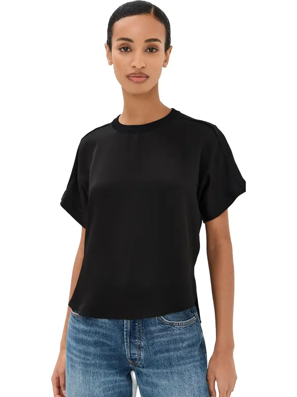 Simkhai Addy Knit-back T-shirt - Black