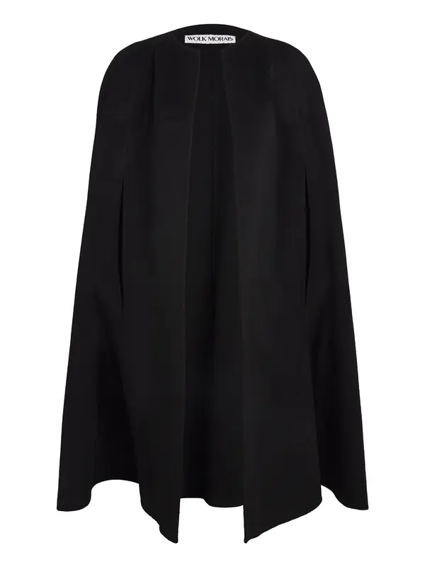 WOLK MORAIS Monceau Cashmere Cape - Black