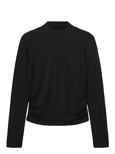 ALLSAINTS Rina Roll-neck Long-sleeve Top - Black