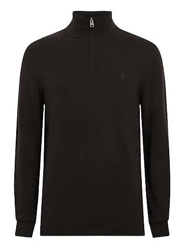 ALLSAINTS Kilburn Funnel-neck Wool-blend Jumper - Coffee Brown