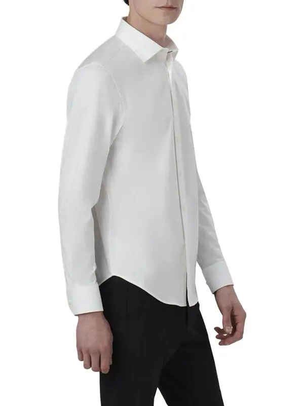 Bugatchi Apos;s Ooohcotton James Solid Sport Shirt - White