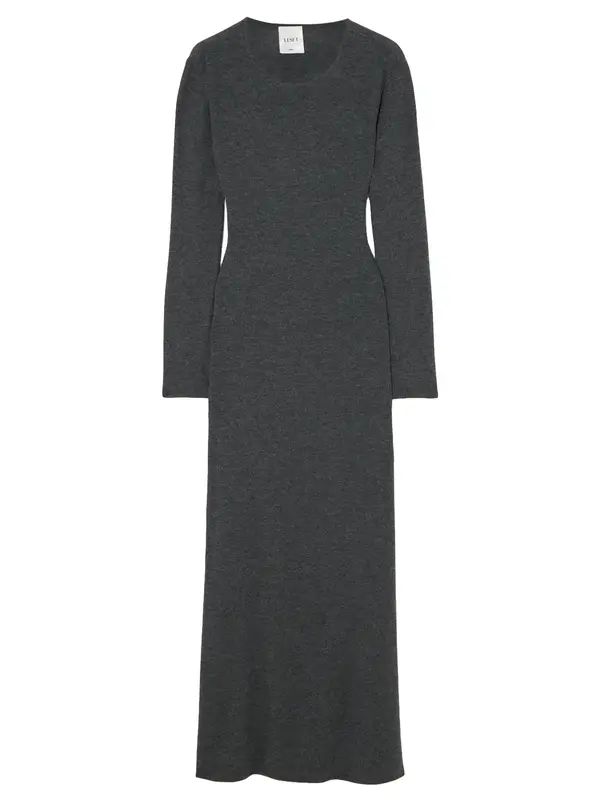 LESET Lauren Stretch-jersey Maxi Dress - Gray