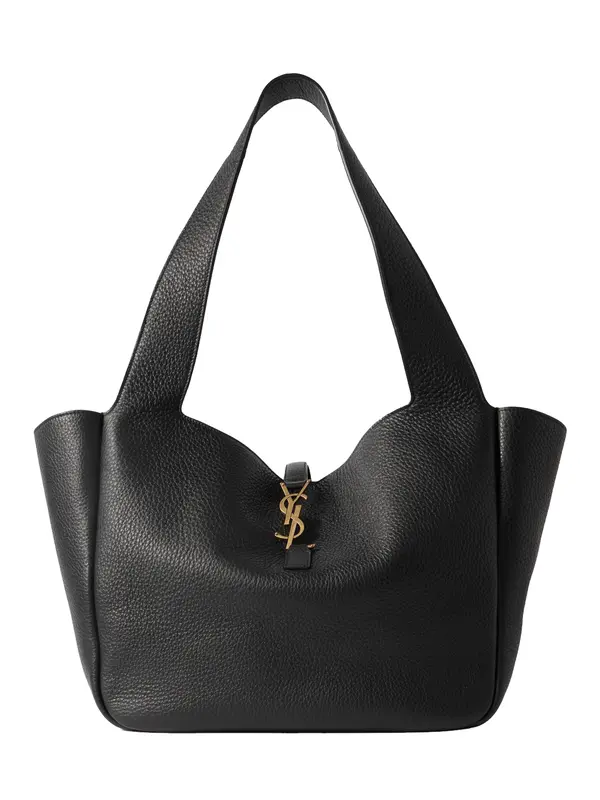 Saint Laurent Le 5 À 7 Bea Textured-leather Tote - Black