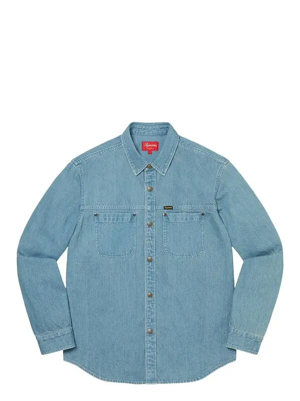 Supreme Denim Snap Work Shirt - Blue