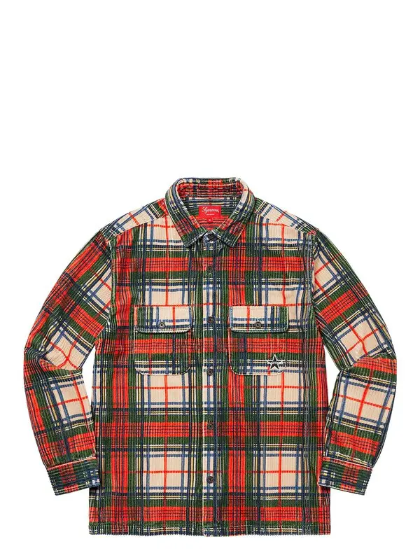 Supreme Corduroy Plaid Shirt - Multicolor