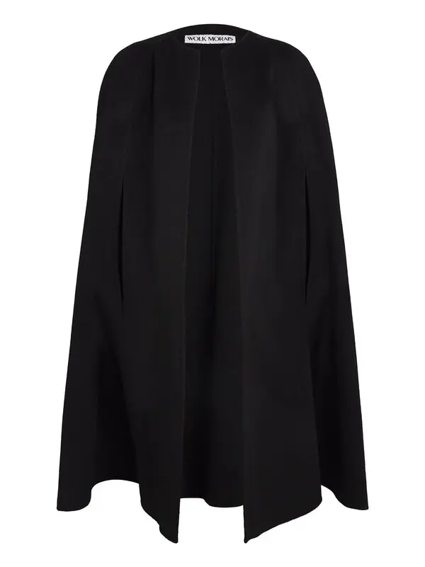 WOLK MORAIS Cashmere Monceau Cape - Black