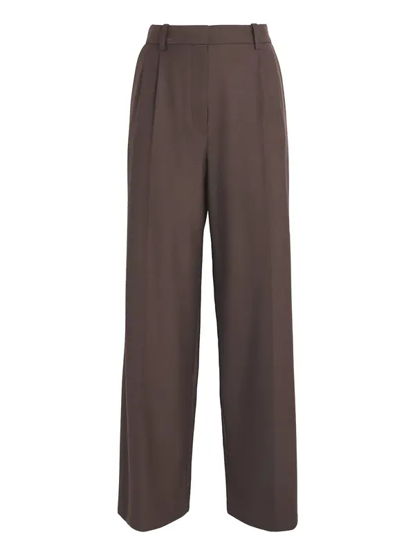 Maje Wide-leg Tailored Trousers - Brown