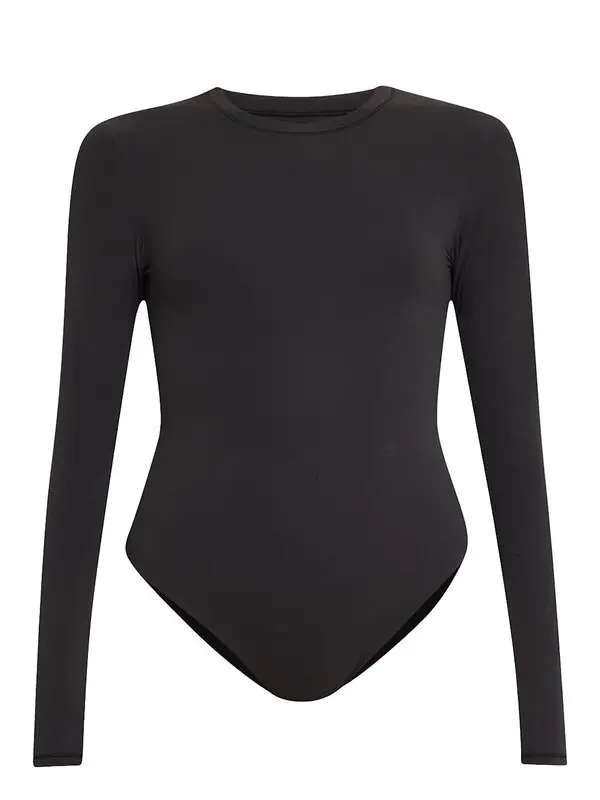 SKIMS Fits Everybody Crewneck Thong Bodysuit - Onyx