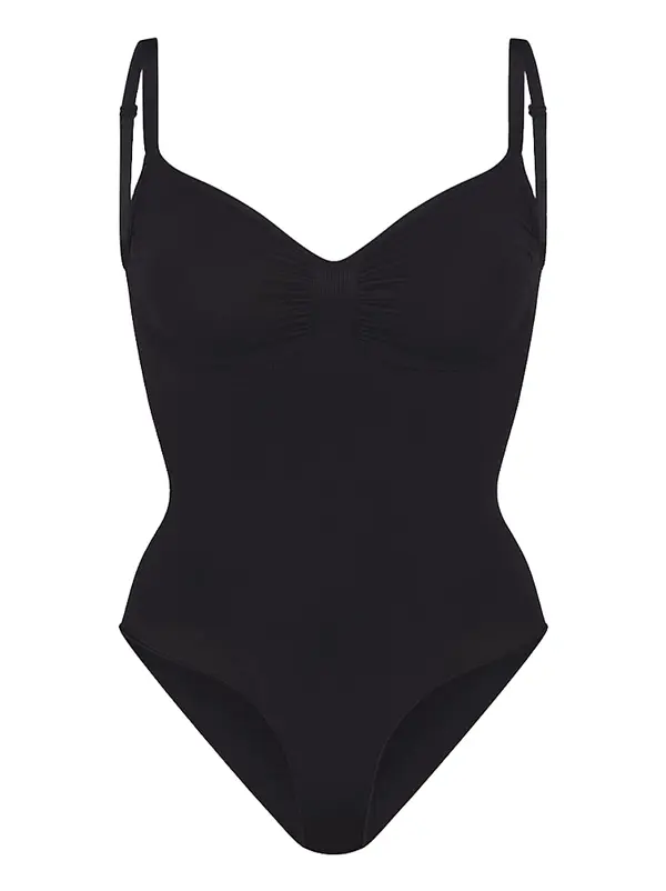 SKIMS Seamless Sculpt Brief Bodysuit - Onyx