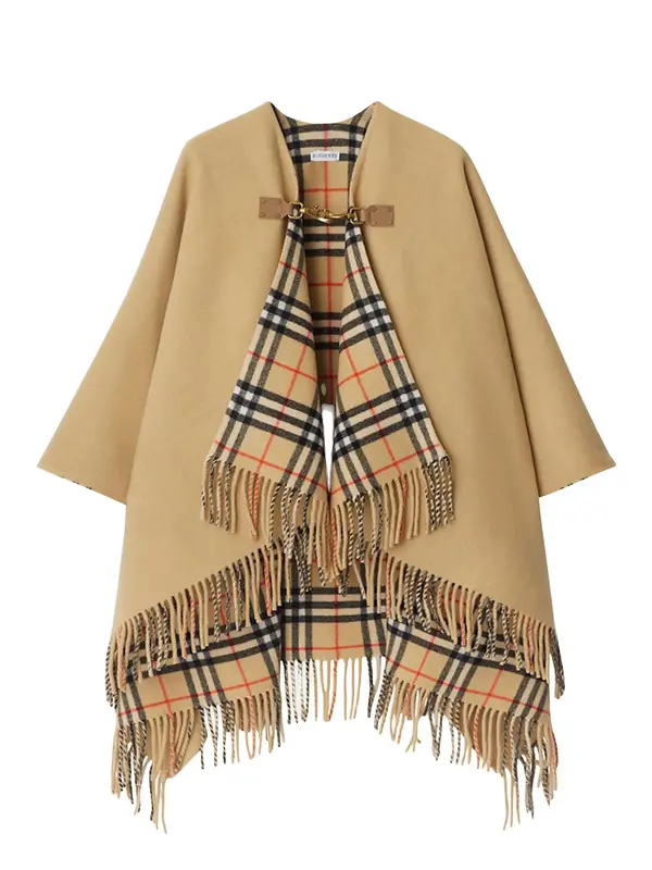 Burberry St. Marsh Wool Cape - Sand