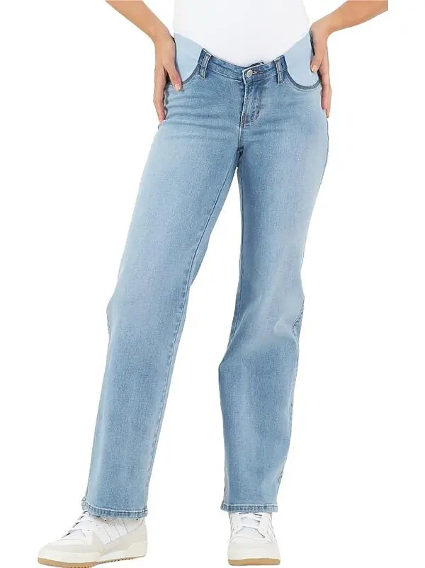 RIPE MATERNITY Kyle Wide Leg Jean - Light Blue