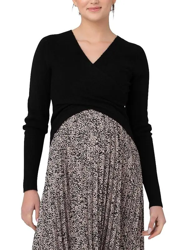 RIPE MATERNITY Willa Nursing Knit Sweater - Black