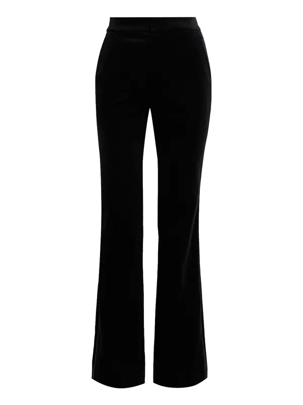 A.L.C. Ford Velvet Straight-leg Pants - Black