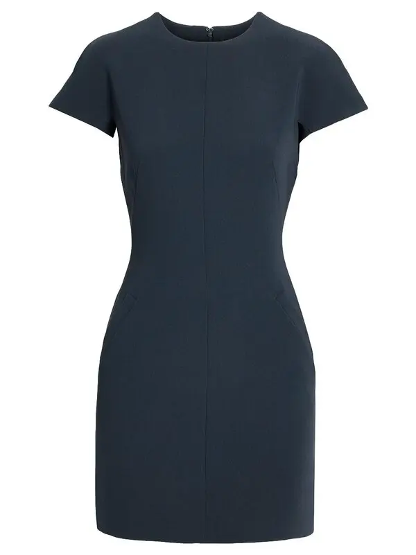 Theory Crepe Mini Dress - Navy