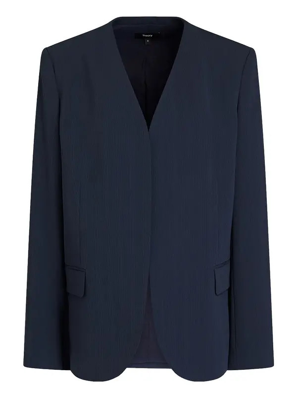 Theory Crepe Blazer - Navy