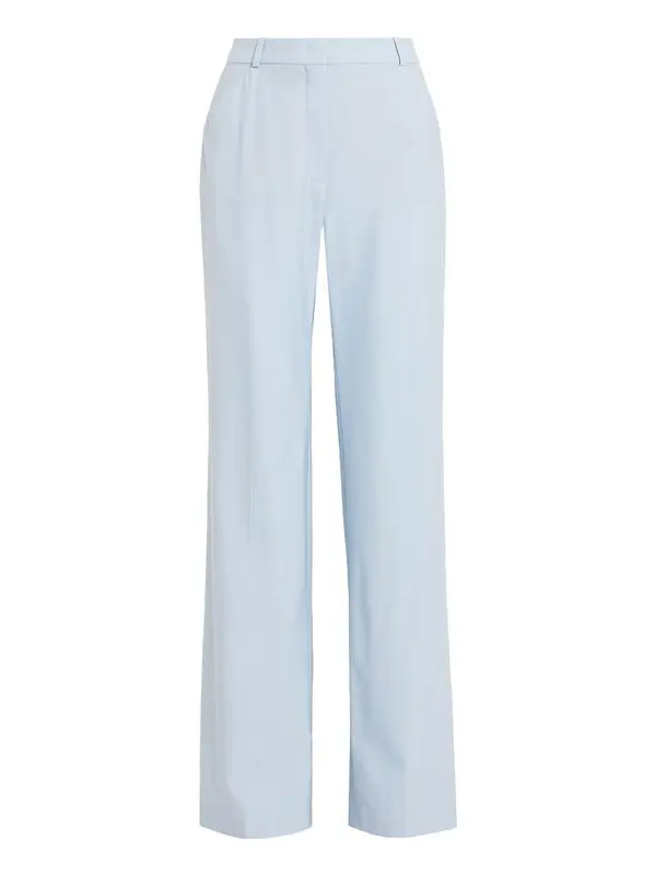 Another Tomorrow Cupro-blend Wide-leg Trousers - Sky Blue
