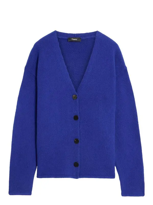 Theory Brushed Wool Cardigan - Indigo