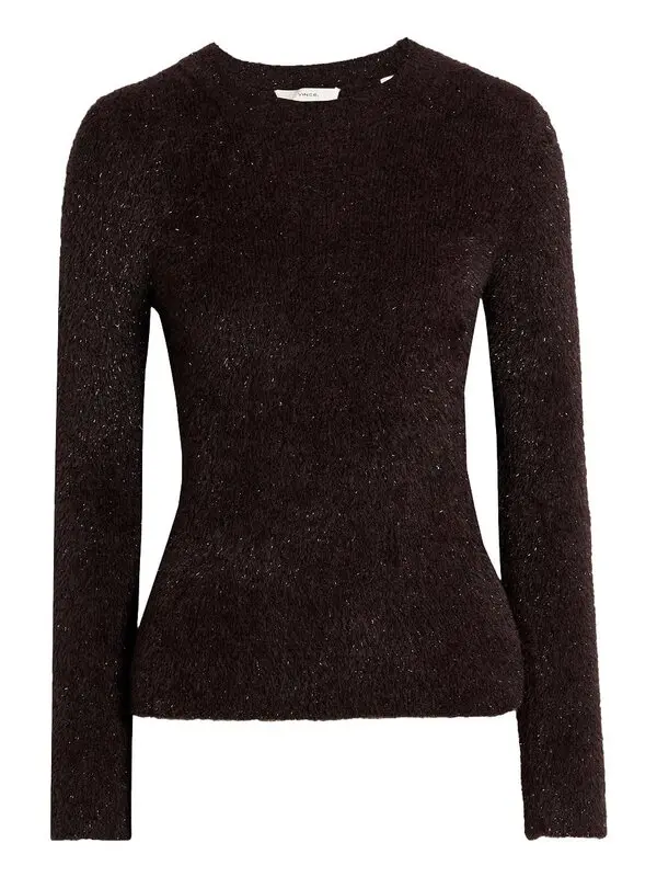 Vince Metallic Knitted Sweater - Merlot