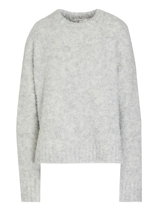 LE17SEPTEMBRE Bouclé Sweater - Light Gray