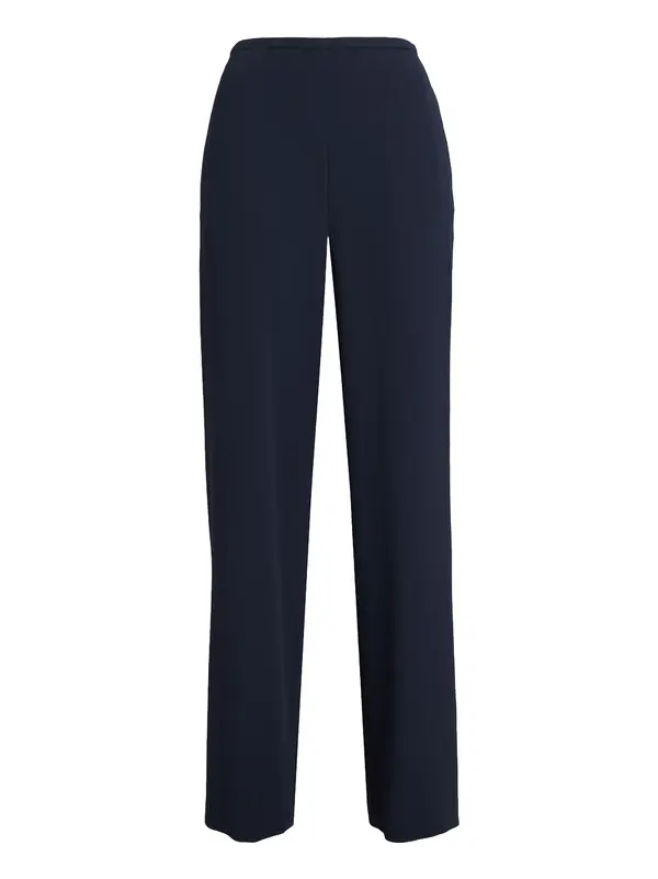 Theory Crepon Straight-leg Pants - Navy