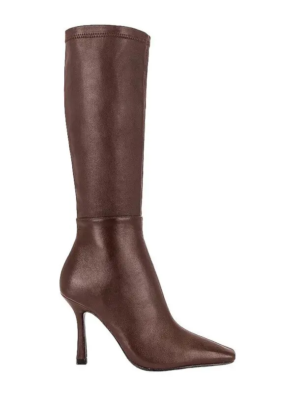 Raye Pia Square Toe Zip Up Boot - Chocolate