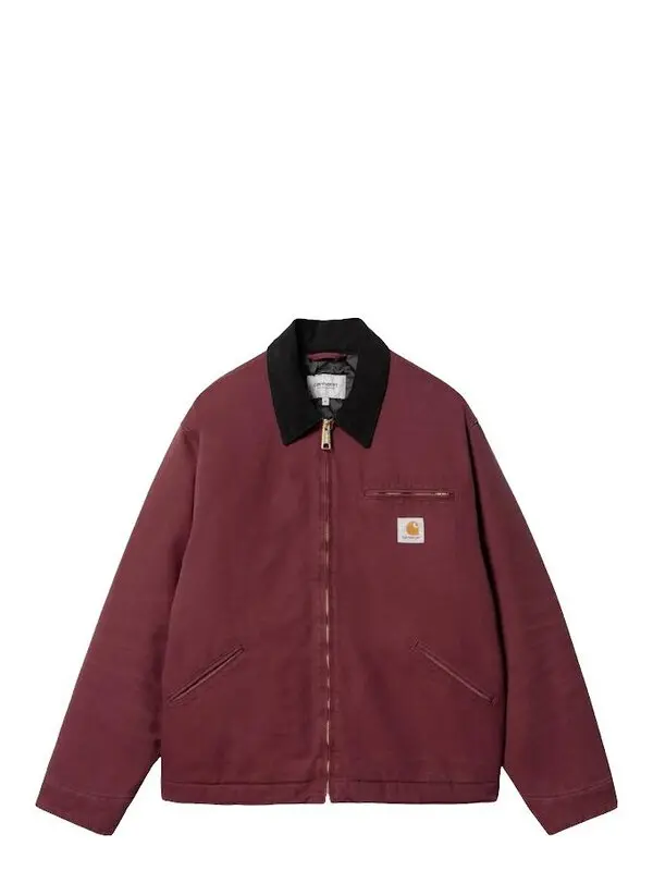 Carhartt Wip Og Detroit Aged Canvas Jacket - Malbec/black