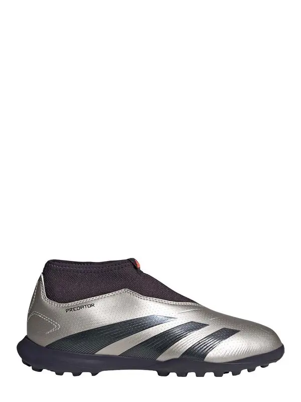 Adidas Predator League Laceless Turf - Platinum Metallic/aurora Black/turbo
