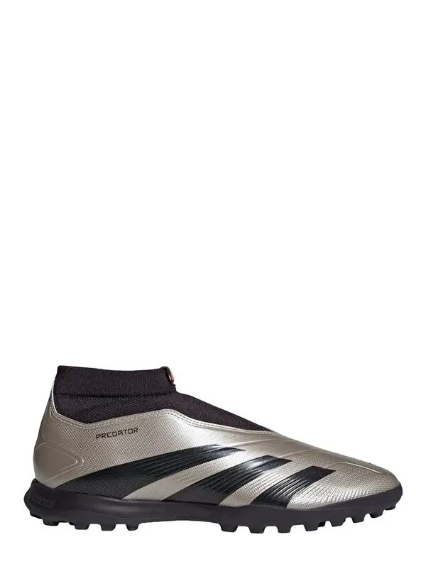Adidas Predator League Laceless Turf - Platinum Metallic/aurora Black/turbo