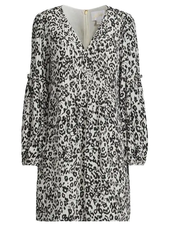 Lilly Pulitzer® Cleme Leopard Silk Dress - Coconut