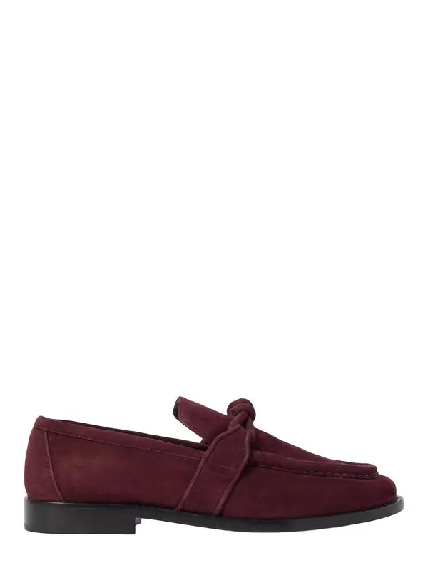 Bottega Veneta Astaire Suede Loafers - Burgundy