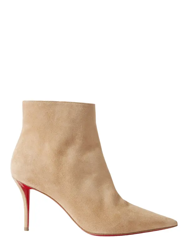 CHRISTIAN LOUBOUTIN So Apostropha 80 Suede Ankle Boots - Brown