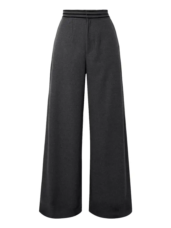 DESTREE Woven Wide-leg Pants - Gray