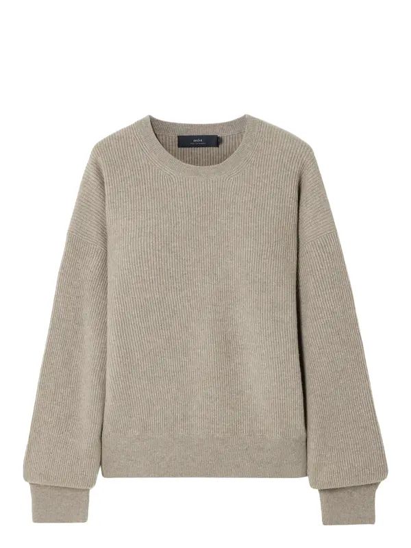 Arch4 Cornwall Ribbed Cashmere Sweater - Gray