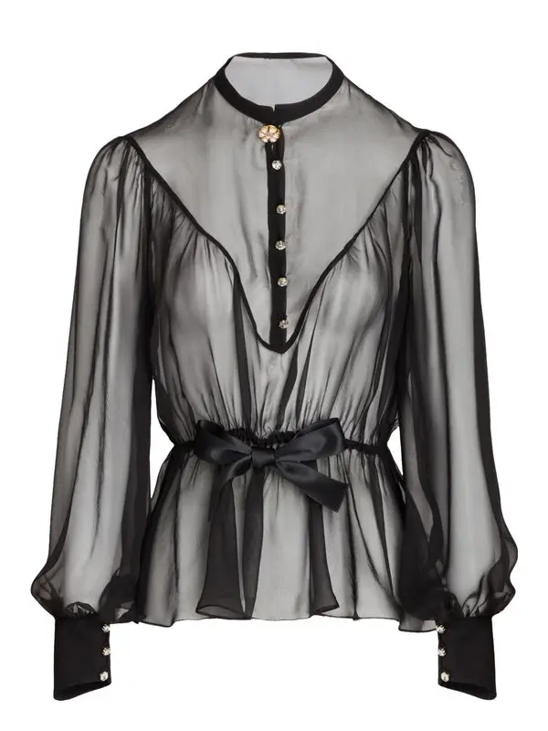 Giambattista Valli Silk Blouse - Black