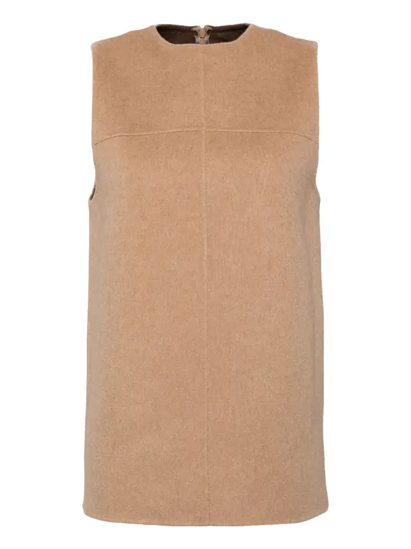 SYSTEM Wool Blend Sleeveless Top - Neutrals