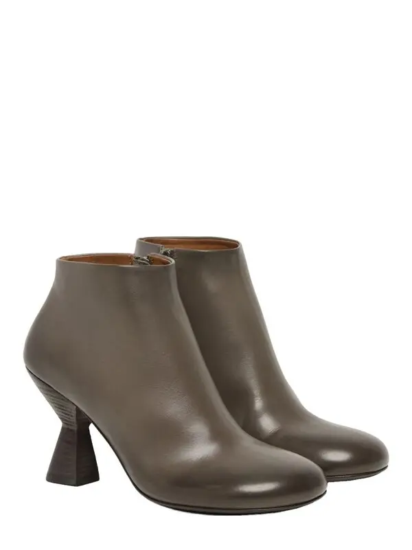 Marsèll Zampetta Sculpted-heel Leather Ankle Boots - Brown