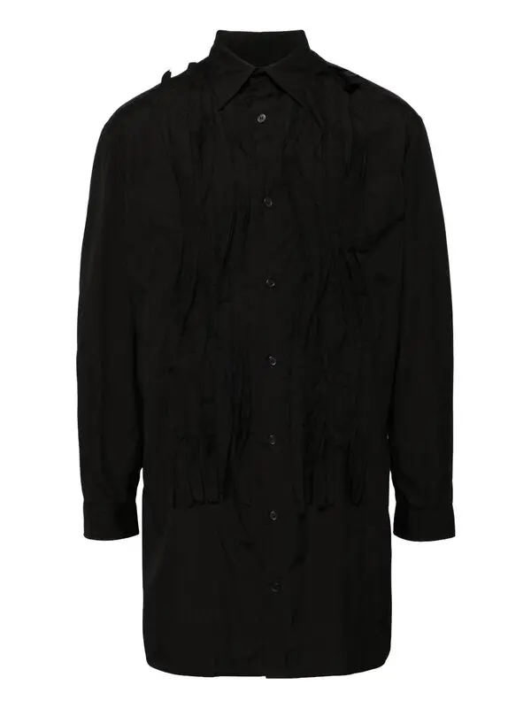 Yohji Yamamoto Pintuck-detailed Shirt - Black