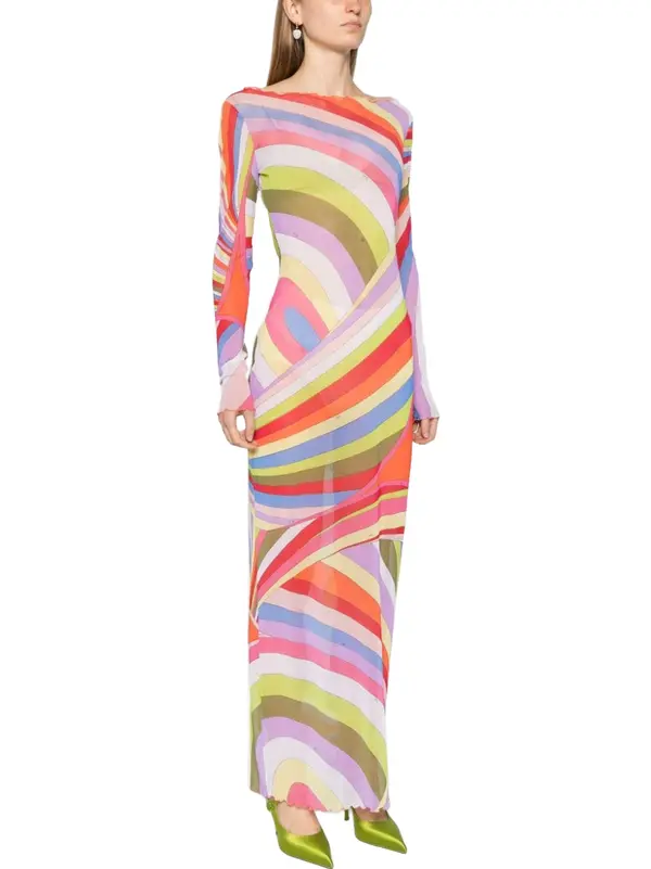 Emilio Pucci Iride-print Ankle-length Dress - Green