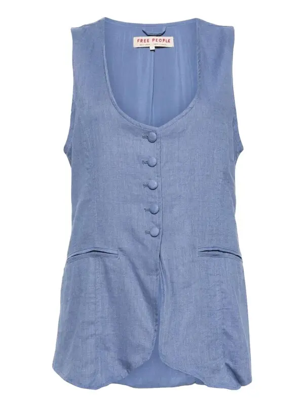 Free People Millie Vest - Blue