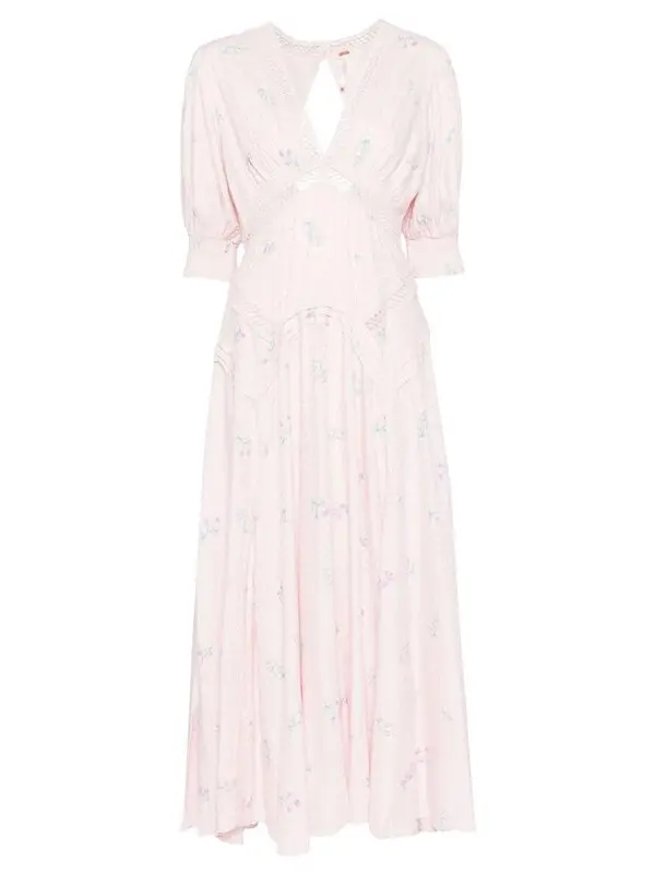 Free People Still In Love Midi Dress - Pink