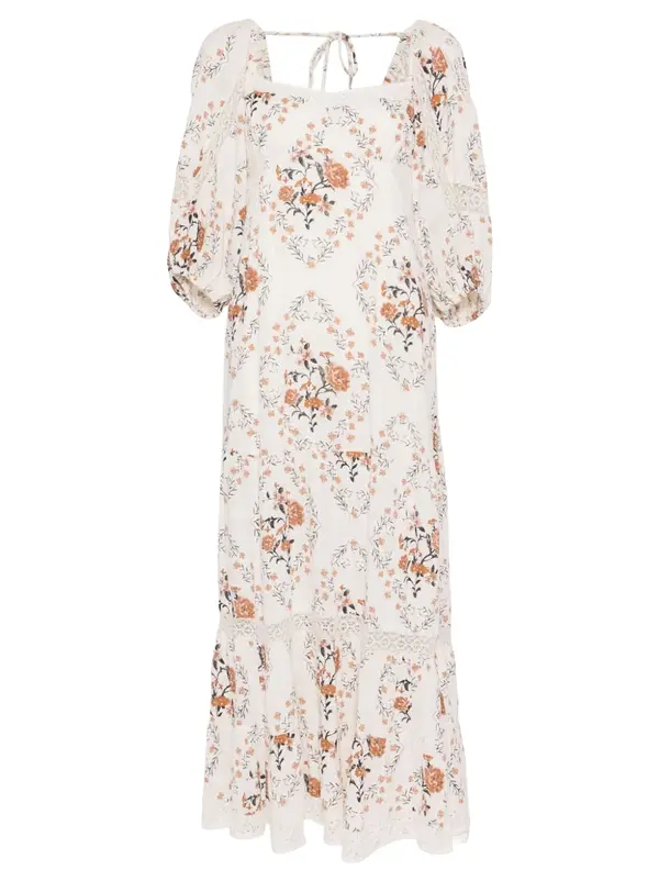 Free People Floral Print Dress - Neutrals