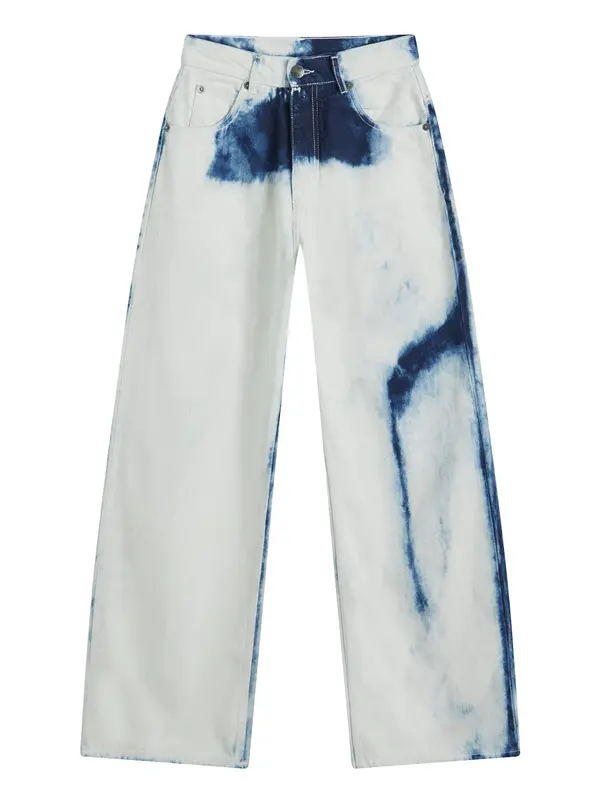 CHARLES JEFFREY Bleached Wide Denim Jean - White Bleach