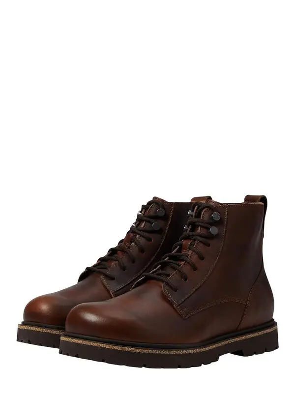 BIRKENSTOCK Highwood Mid Lace-up Leather Boots - Brown
