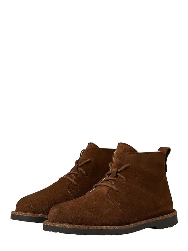 BIRKENSTOCK Uppsala Mid Lace-up Shearling Suede Boots - Brown