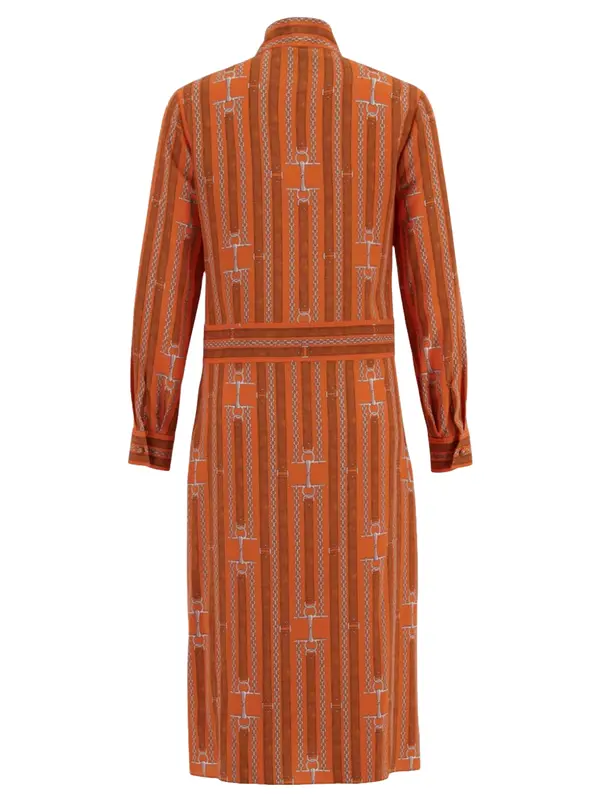 Gucci Graphic-print Midi Dress - Orange